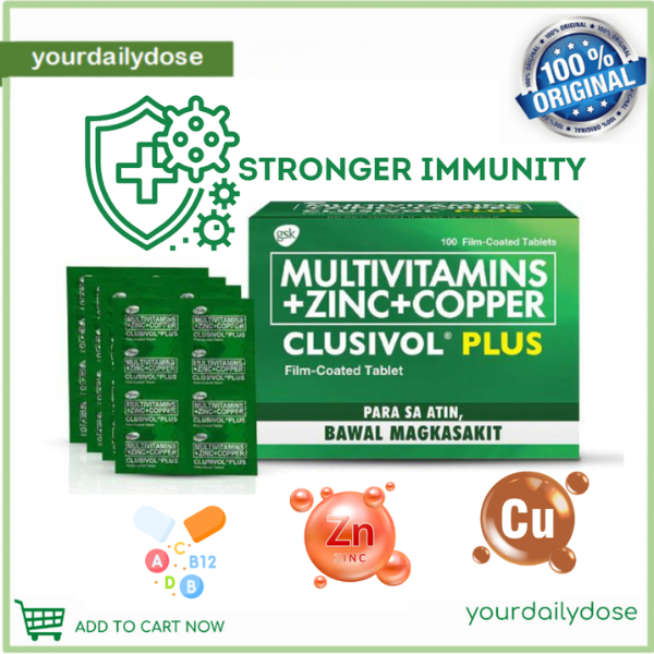 Clusivol Plus Multivitamins film coated tablets 20PCS | Shopee Philippines