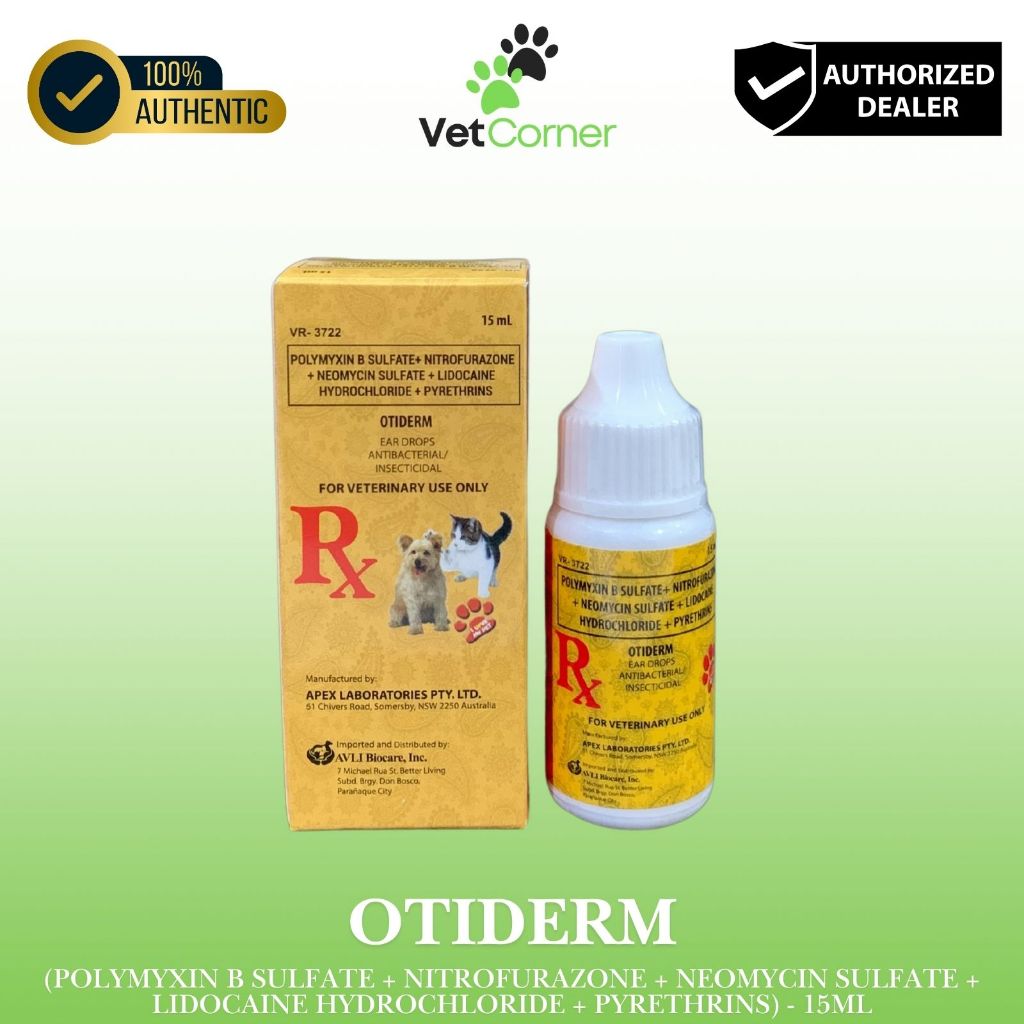 OTIDERM - (Ear Drops - Antibacterial/Insecticidal) 15 mL | Shopee ...