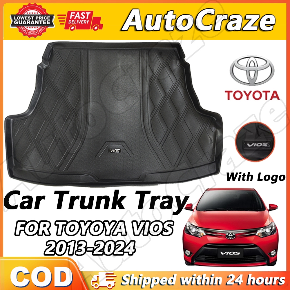 TPE Car Trunk Tray for Toyota Vios 2013 to 2024 Rear Cargo Trunk Tray ...