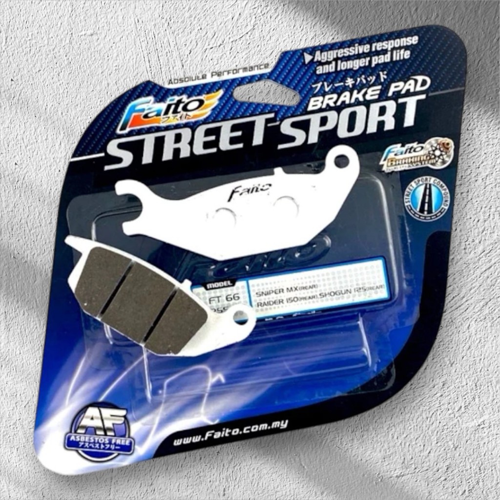 FAITO BRAKE DISC PAD (SPORT STREET) RAIDER/ MIO/ SNIPER/ GTR/ WAVE ...