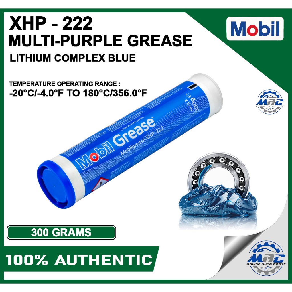 MOBIL GREASE XHP 222 Multi-Purple Grease Lithium Complex Blue 300g ...