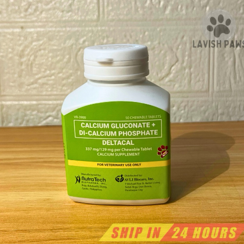 DELTACAL 50's Chewable Tablet Calcium Supplement for Dogs and Cats ...