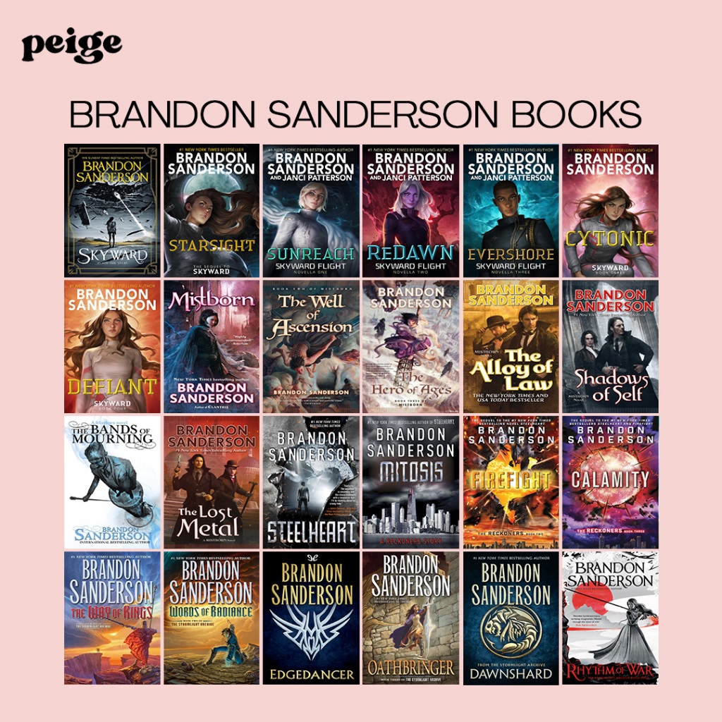 Brandon Sanderson - Skyward Series The Mistborn Saga The Reckoners The ...