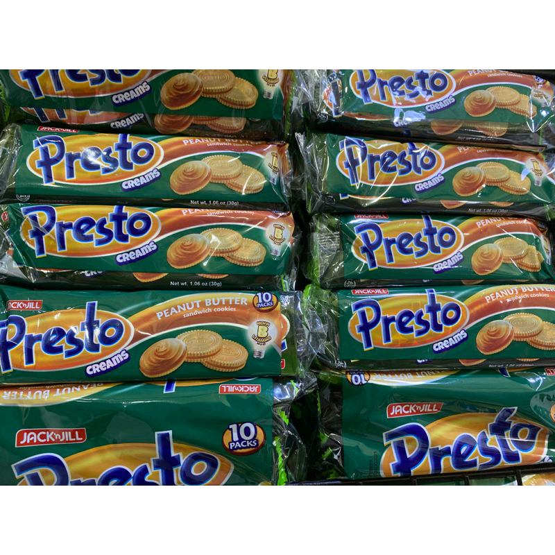 Presto creams peanut butter sandwich cookies 30gramsx10's | Shopee ...