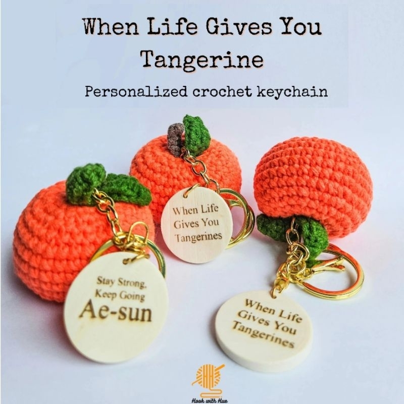 When Life Gives You Tangerine Inspired Crochet Keychain | Shopee ...