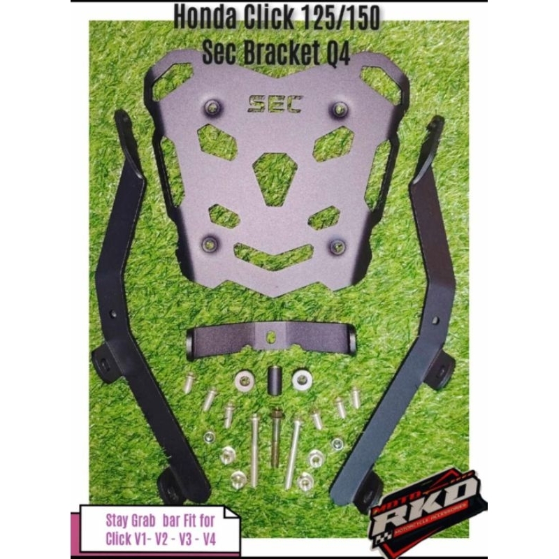 HONDA CLICK 125/150 SEC METAL BRACKET Q4 (STAY GRAB BAR) V1 V2 V3 V4 ...