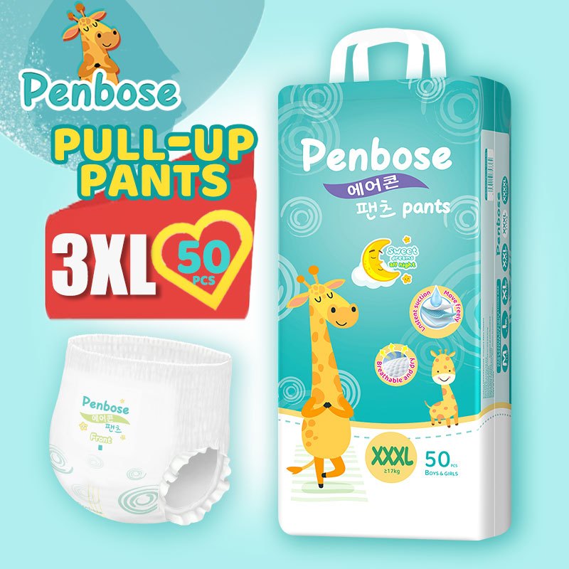 PENBOSE Breathable Baby Diapers S-3XL 50 Pieces TAPES Keep Dry Pants ...