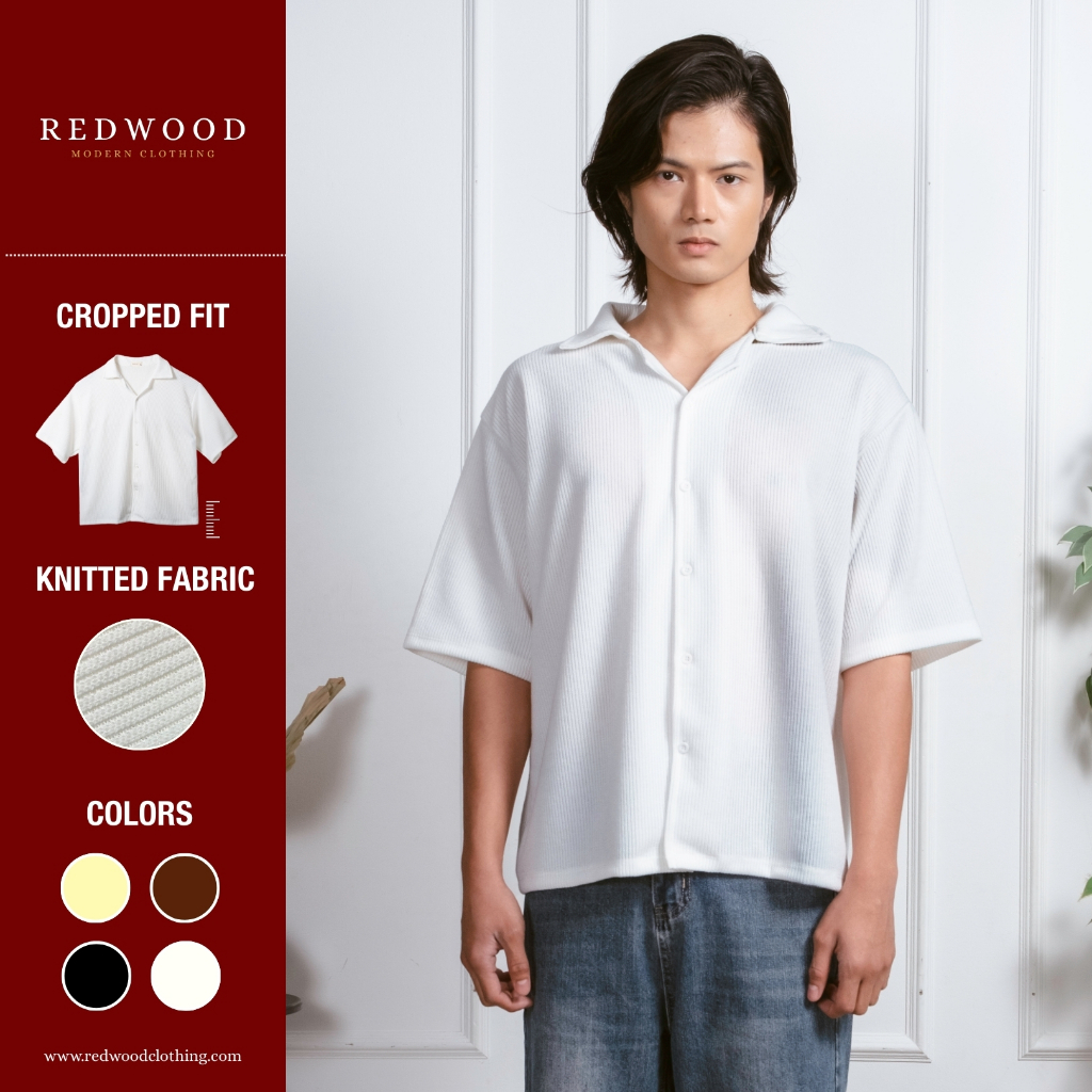 Redwood Cropped Knitted Shirt | Shopee Philippines
