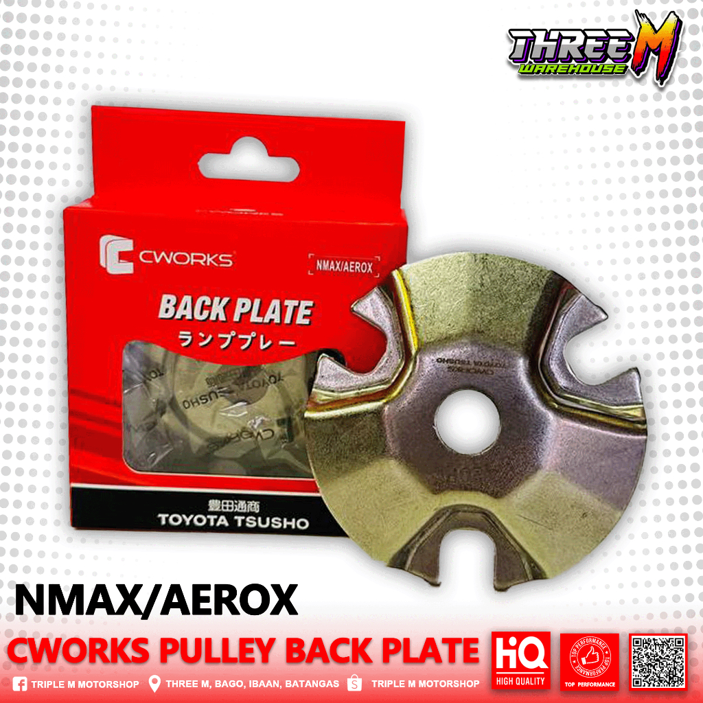 CWORKS PULLEY BACKPLATE FOR NMAX/AEROX/CLICK/PCX 160/MIO SPORTY/BEAT ...