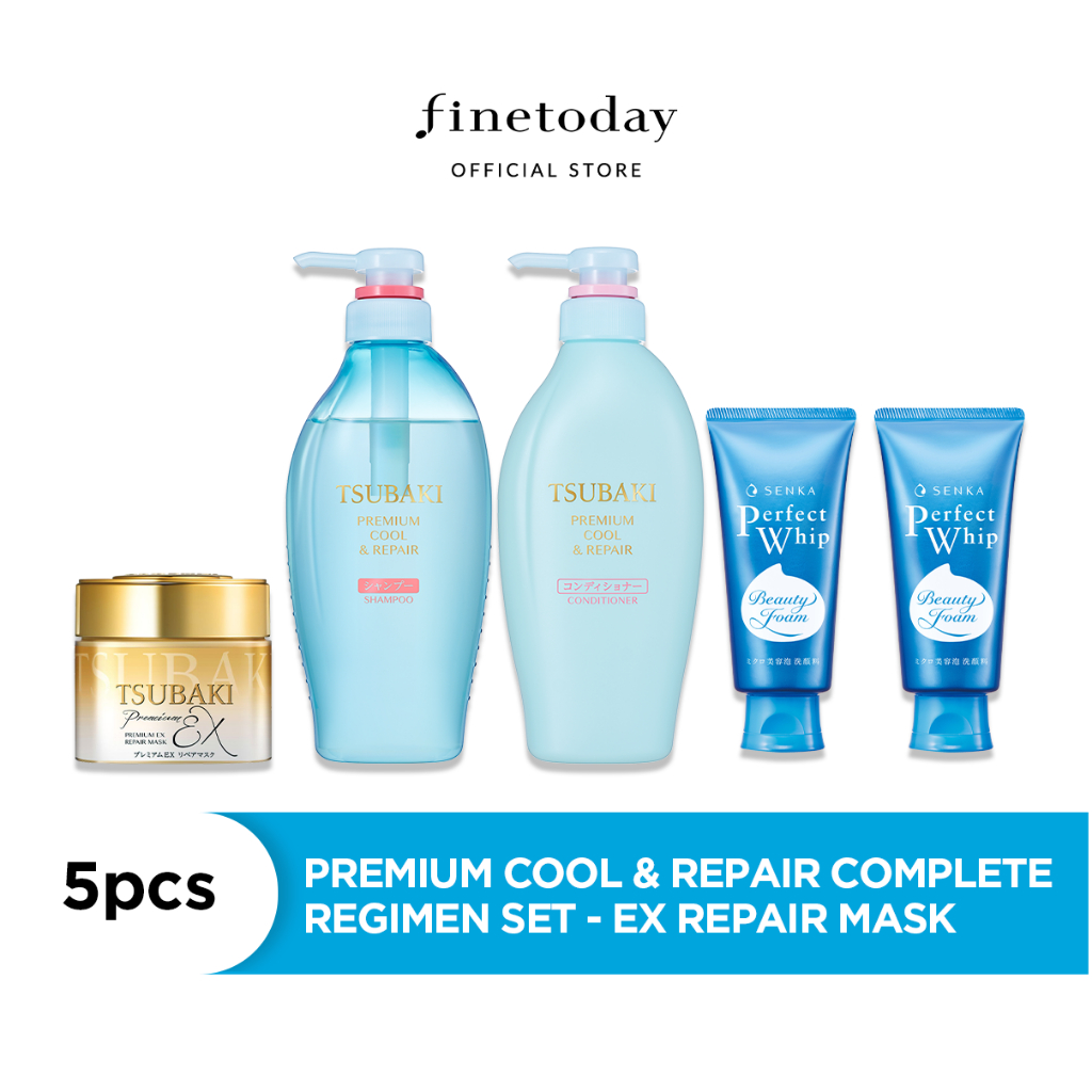 Complete Regimen Set - Cool & Repair Shampoo & Conditioner 450ml + Mask 180g + Perfect Whip Duo ...