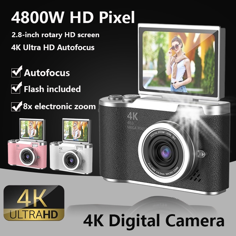 Digital Camera Photography For Vlogging 4K 8X Digital Zoom Video ...