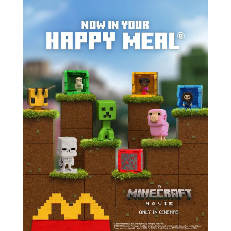 (1pc) McDonalds Minecraft Movie 2025 McDo Adult Meal and Happy Meal Toy ...