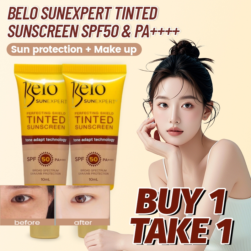 【Buy 1 Take 1 】 Belo Sunscreen Cream SPF50 10ml / Belo SunExpert Tinted ...