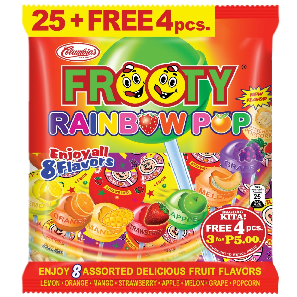 Frooty Rainbow Pop 25+4s | Shopee Philippines