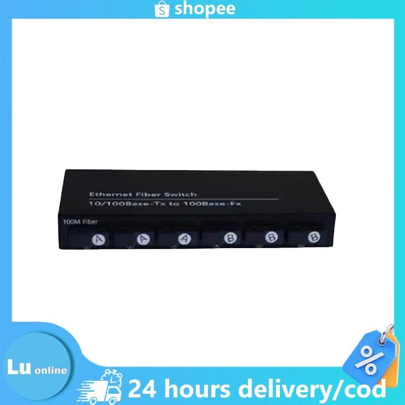 10/100M Ethernet Fiber Switch 6 SC Port 2 RJ45 Ethernet Switch Media ...