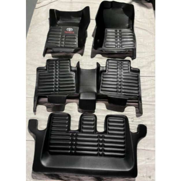 Toyota INNOVA 2016 to 2025 Carbon fiber finish Deep dish matting 3 rows ...