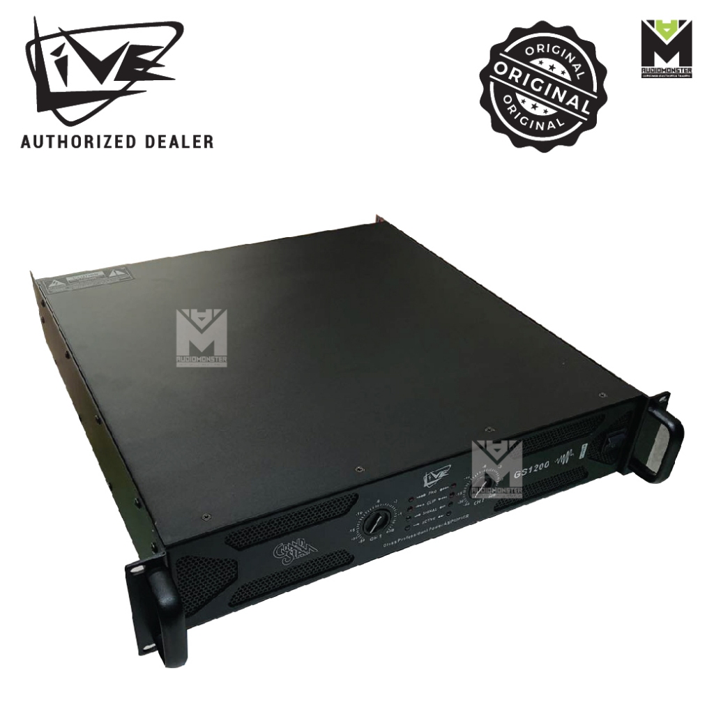 Live Grandslam GS-1200 1200W RMS 4 ohms Powered Amplifier | Shopee ...