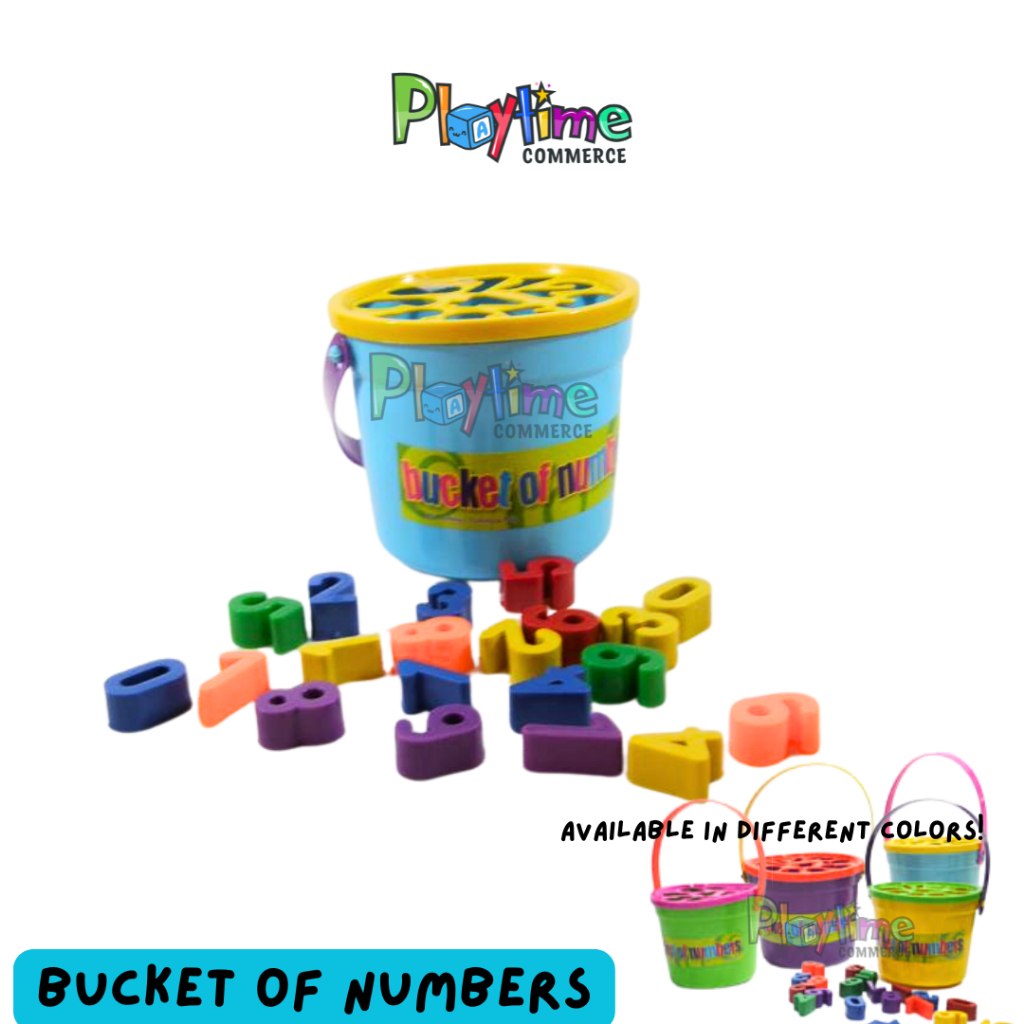 Anding's Bucket of Numbers Educational Math Toy Shape Number Kids ...