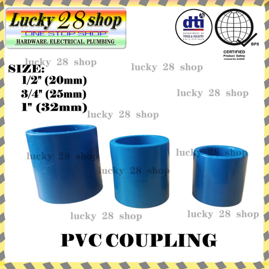 PVC COUPLING PIPE FITTINGS ( size:1/2",3/4") | Shopee Philippines