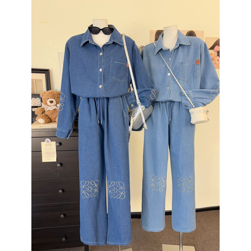 RRX Longsleeve Denim Terno Pants #7930 | Shopee Philippines