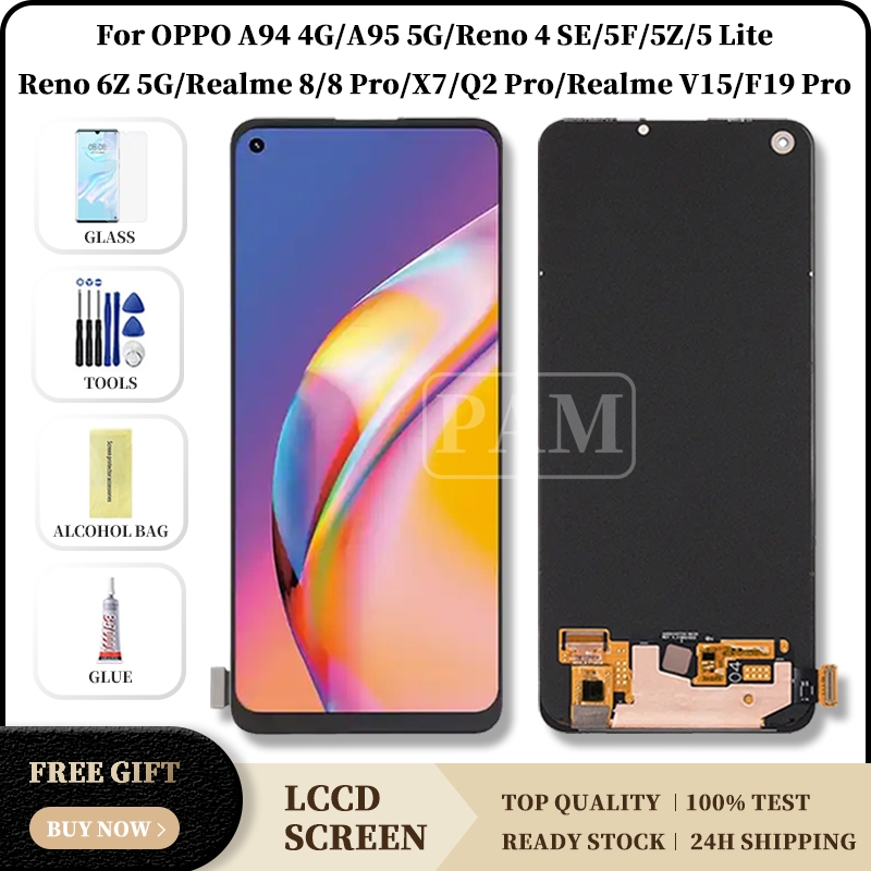 For Oppo A94 4G/A95 5G/Reno 6Z 5G/Reno 4 SE 5F 5Z 5 Lite/Realme 8 8 Pro Q2 Pro LCD Display ...