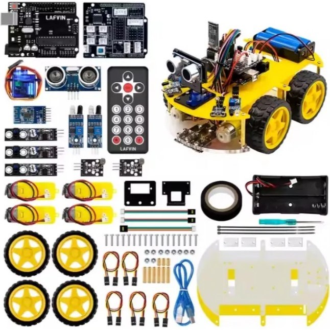 4WD Multi Robot Car Kit Upgraded V2.0 for Smart Robot Car for Uno R 3 ...