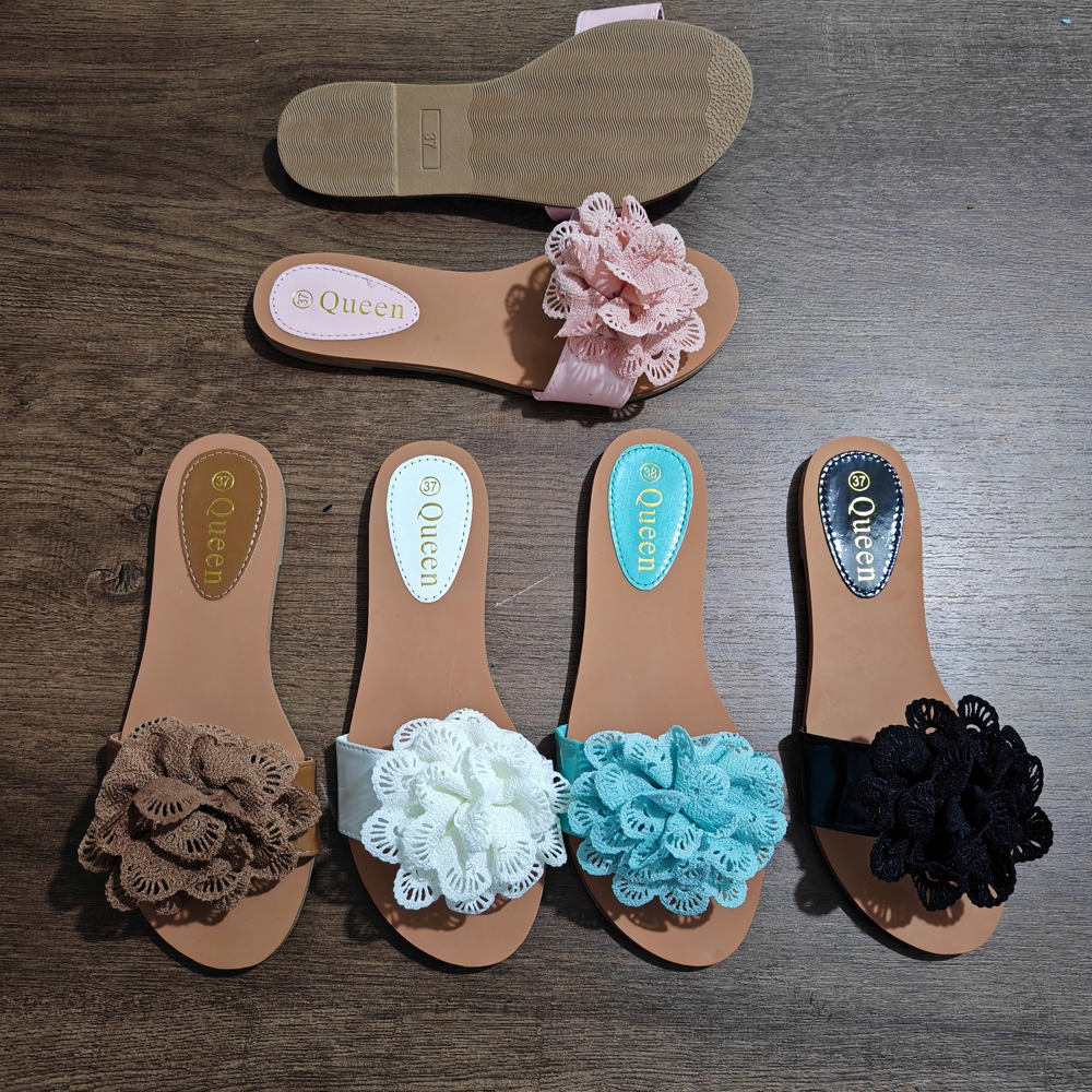 【XZ01】New Arrival Fashion Female Casual Flower Slippers | Shopee ...