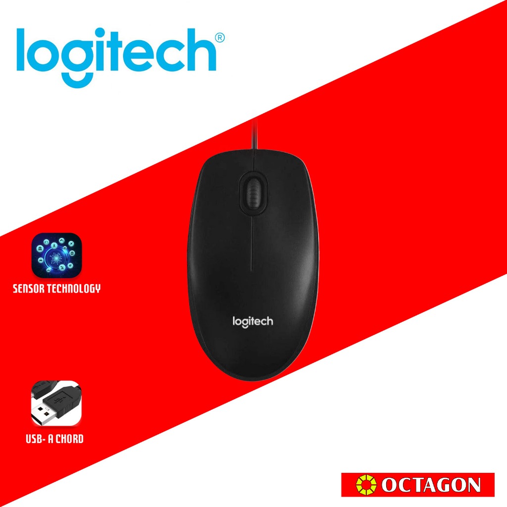 LOGITECH B100 BOX BLACK OPT. USB MOUSE | Shopee Philippines