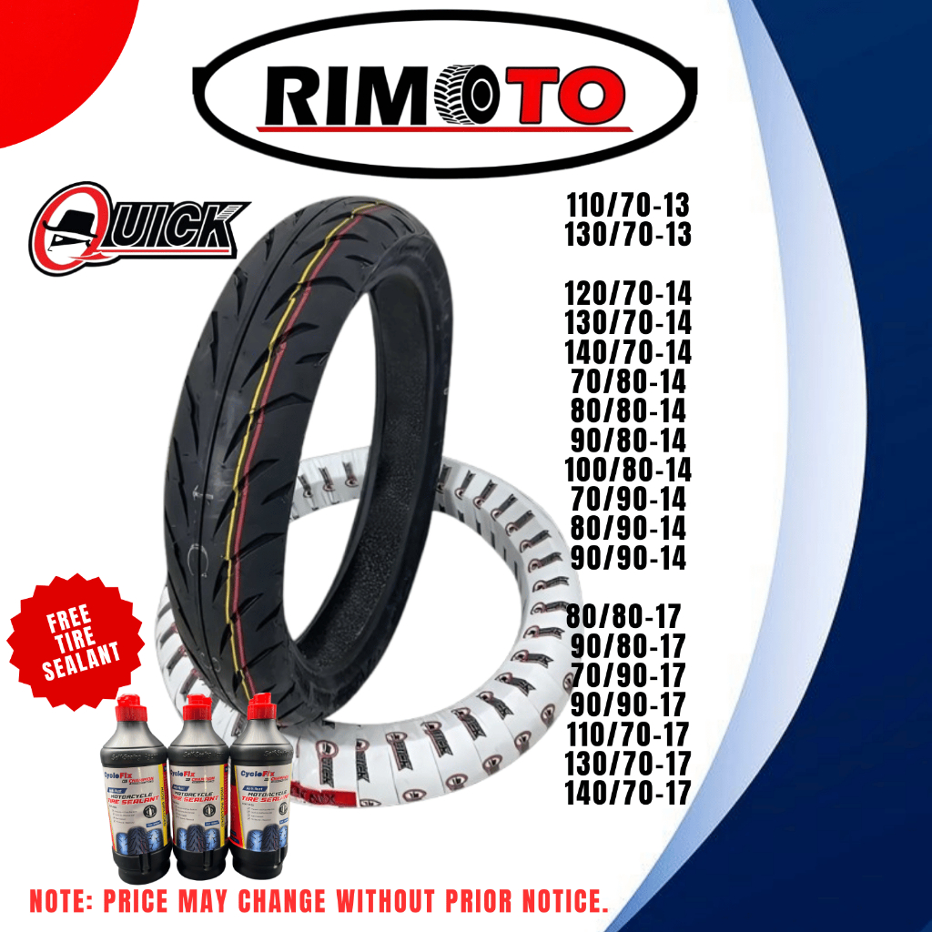 QUICK TIRE PHOENIX TUBELESS with FREE TIRE SEALANT | Shopee Philippines
