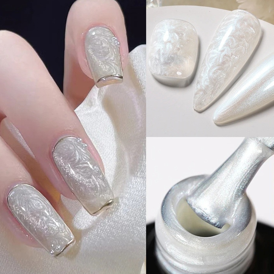 Pearl Shell Thread Gel Nail Polish UV Soak Off Gel Popular Aurora ...