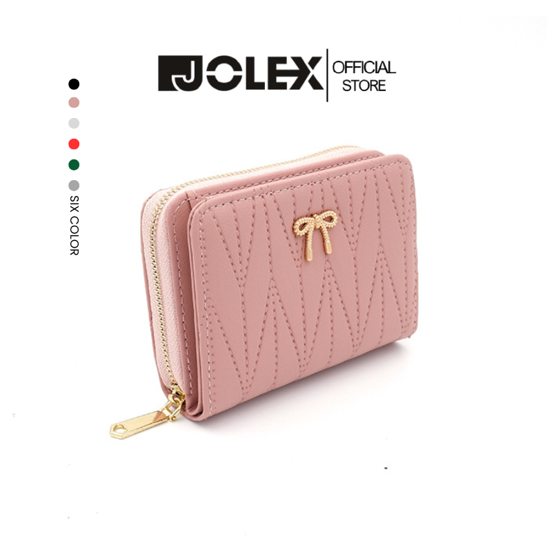 JOLEX Wallet Korean Plain Fashion Wallet Coin Purse For Ladies Ribbon ...