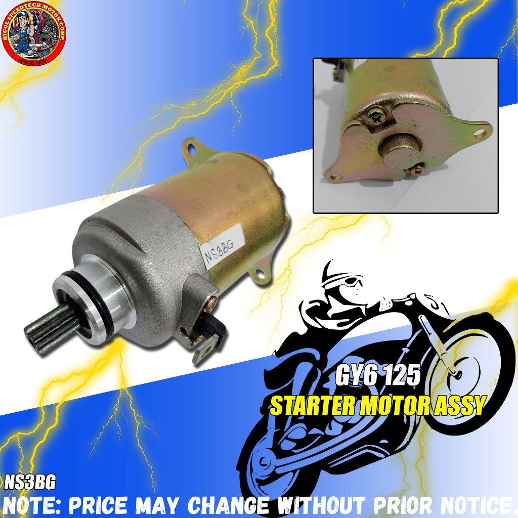 GY6 125 STARTER MOTOR ASSY (NS3BG) | Shopee Philippines