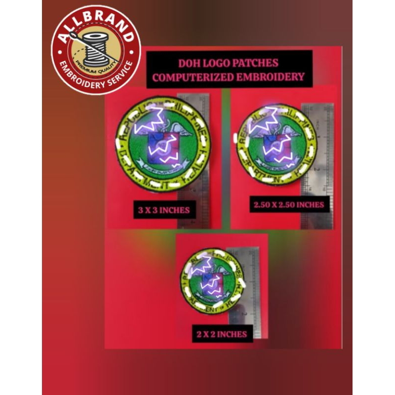 Health Workers Sewing Patches Computerized Embroidery | Shopee Philippines