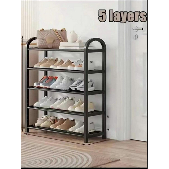 5Layers Black Shoe Rack Multi-Layer Shoe Rock Small Shoe Cabinet ...