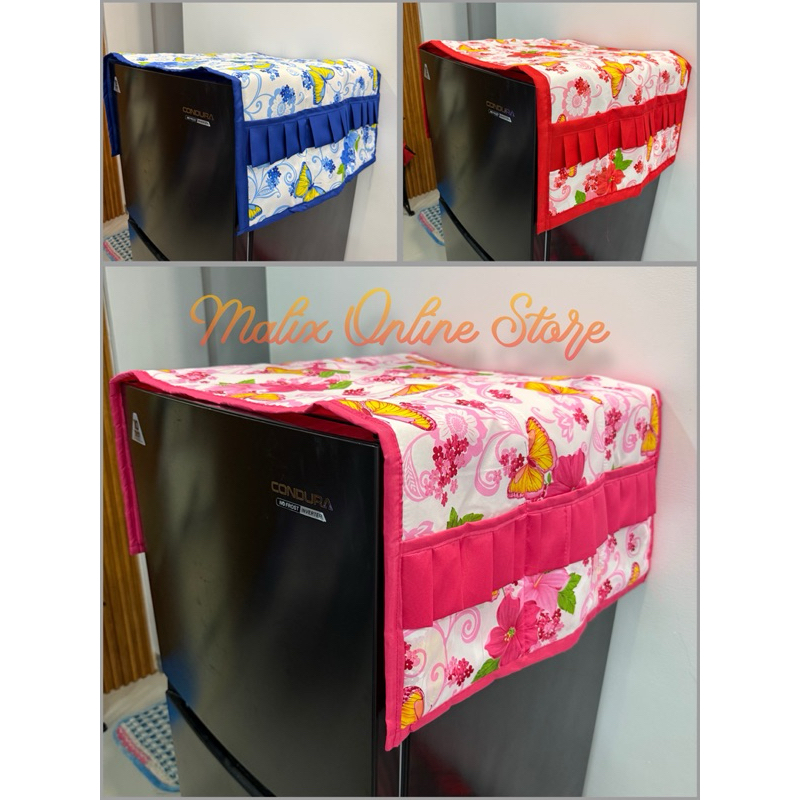 Ref Cover with Foam and Pocket Dust Cover Floral Butterfly | Shopee ...