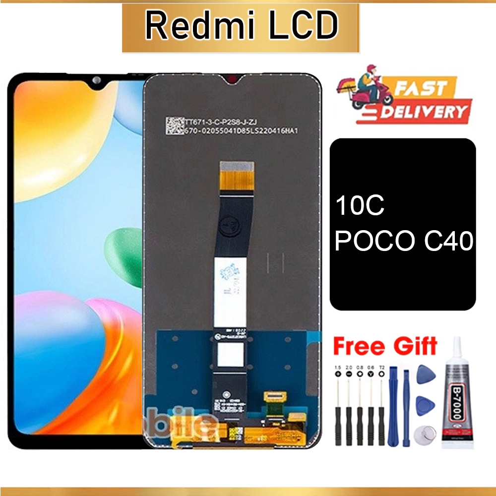 Original LCD For Xiaomi Redmi 10C POCO C40 LCD DIsplay Touch Screen ...