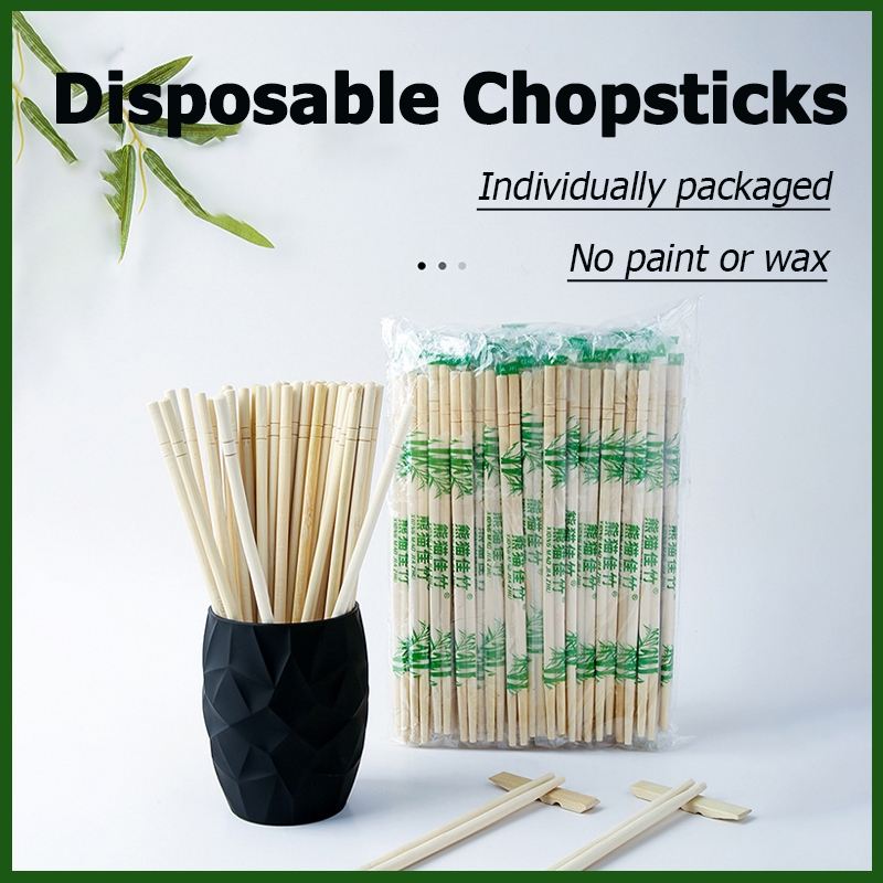 100 Pairs Disposable Chopsticks, Separated Sleeved Individually Wrapped ...