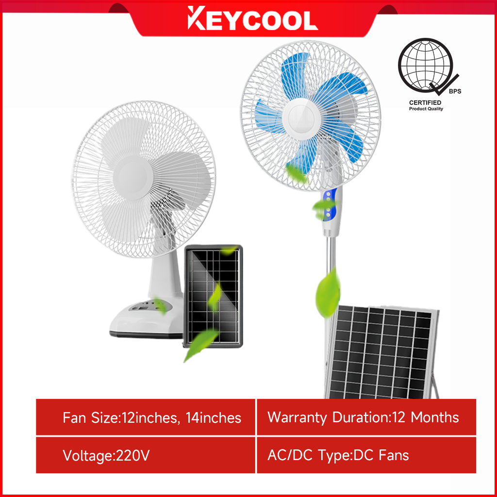 Keycool Solar Electric Fan With Panel Original Solar Powered ...