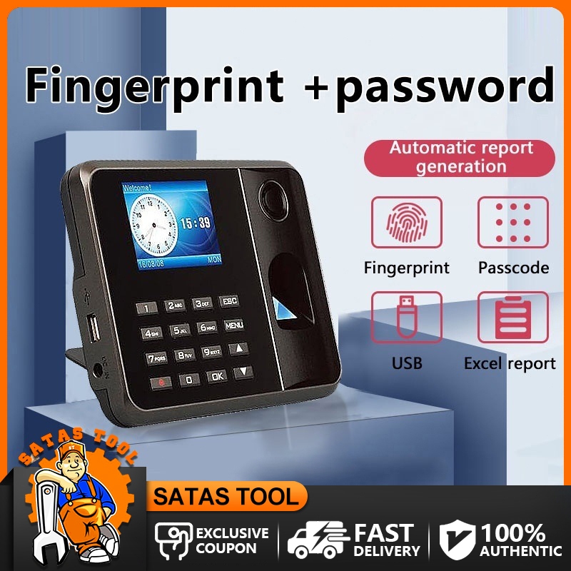 Biometric fingerprint attendance recorder work check-in punch card ...