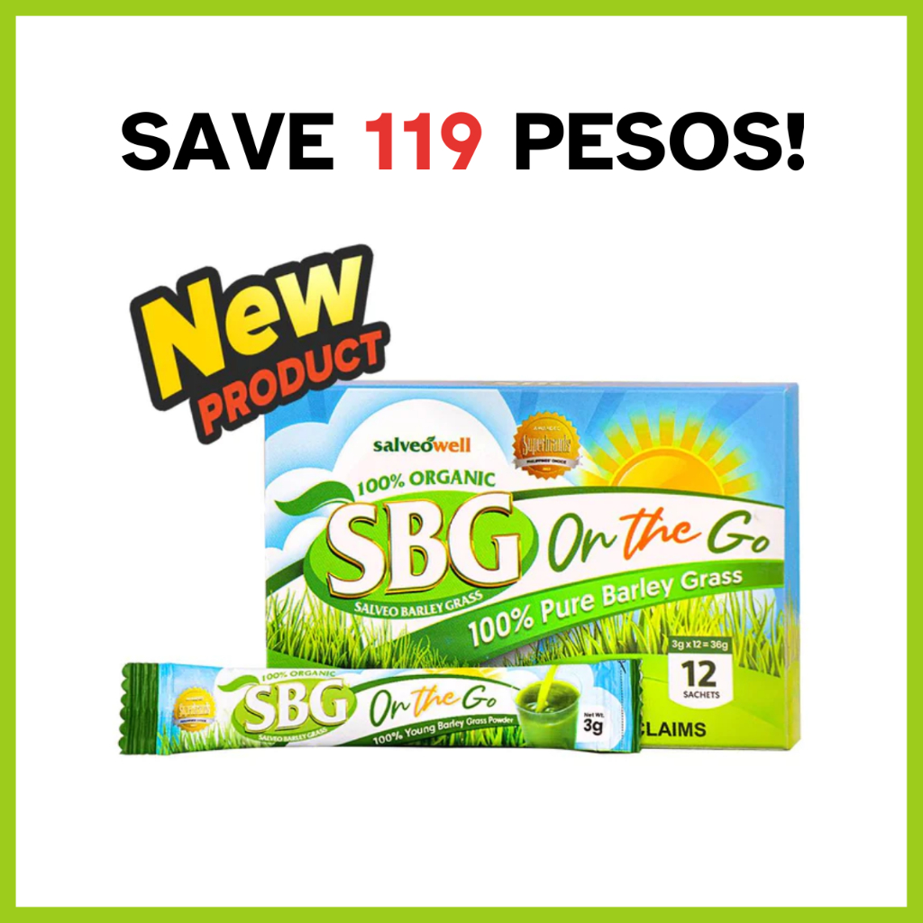 SALVEO BARLEY GRASS Powder SBG On The Go (OTG) 12 Sachets Pure and ...