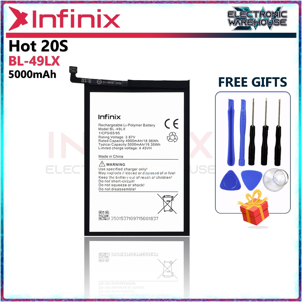 Battery for Infinix Hot 20S BL-49LX | X6827 | Shopee Philippines