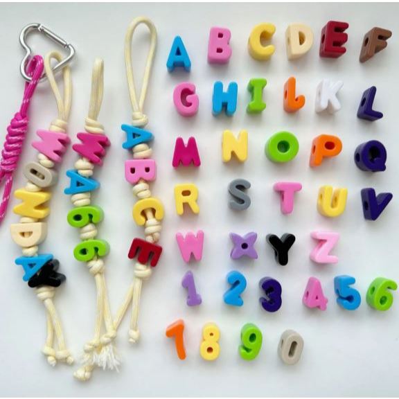 Veeds 1 Pc Big Size Pastel Letter Bead 2CM Random Color Pick DIY Beads ...