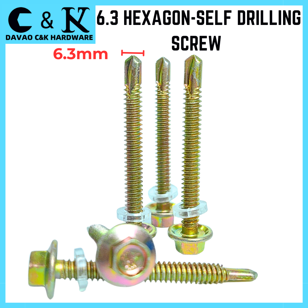 (CK-S) M6.3mm Hexagon-Self Drilling Screw For Metal Per Box Heavy Duty ...