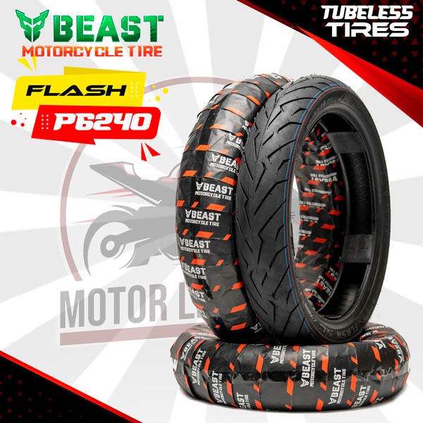 Beast Tire Flash P6240 Tubeless Motorcycle Tires Durable and Safe Dual ...