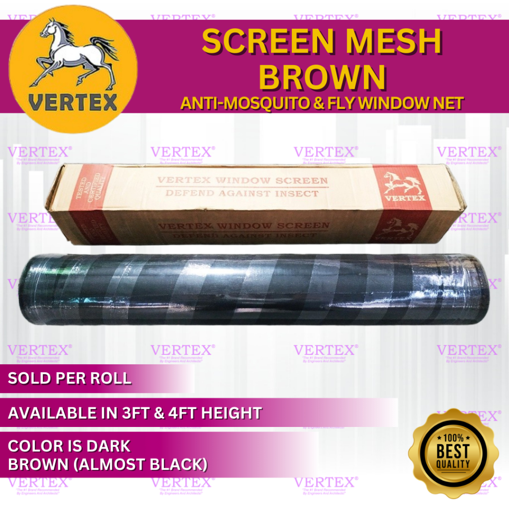 Vertex Screen Mesh Wire 36 or 48 inches BLACK (Anti Mosquito Fly Window ...