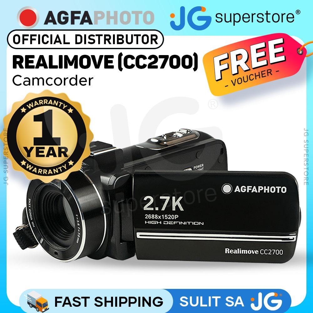 AGFAPHOTO Realimove (CC2700) 24MP Digital 2.7K Video Camcorder 256GB ...