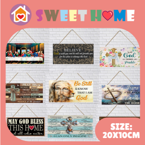 SH Bible Verse Door Signage Wooden Handicraft Pendant Doors and Windows ...