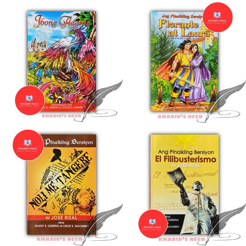 Filipino History Books (Jose Rizal, Ibong Adarna, Florante at Laura ...