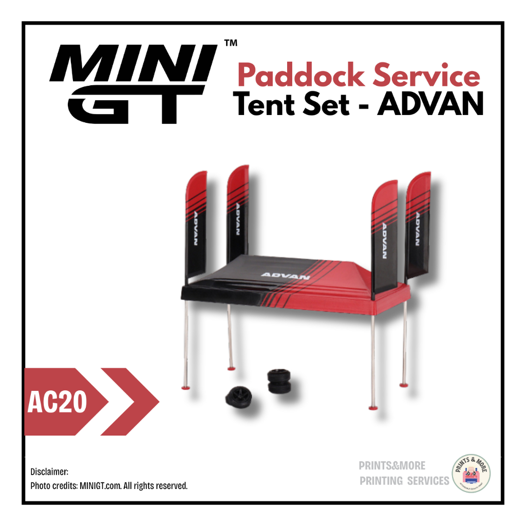 MINI GT Paddock Service Tent Set - ADVAN //AC20 | 1:64 Scale Diecast Collectibles | Shopee ...