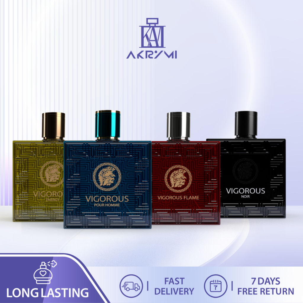 AKRYMI VIGOROUS 100ml Long Lasting Perfume Cologne Perfumes Scented ...